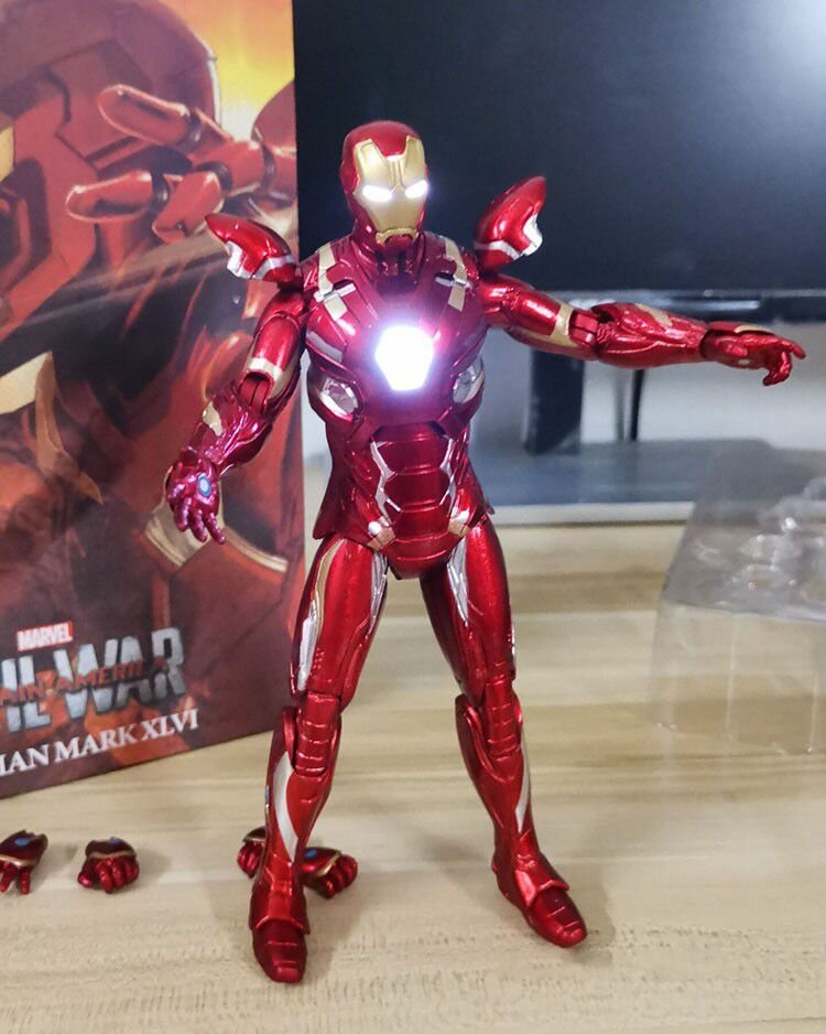 Avengers Iron Man Complete Toy Model Set MK45 Glow / Железный человек модель / Игрушки -jua