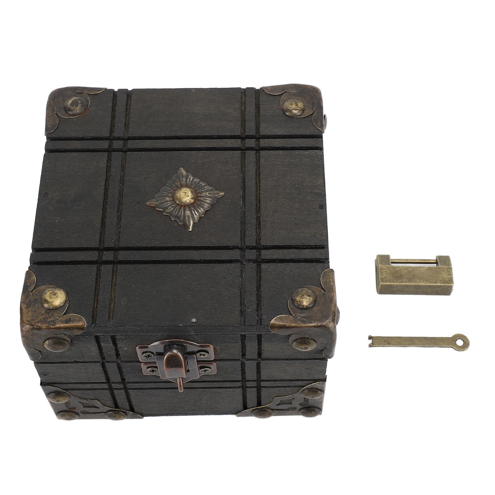 Винтажная деревянная ящик для хранения