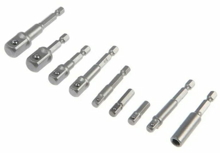 Набор адаптеров для шуруповерта насадки с HDR 1/4" на SDR 1/4", 3/8", 1/2" R0050015 ARNEZI