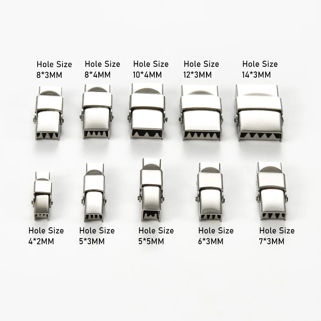 3 шт, застежки для браслетов из нержавеющей стали серебристого цвета Hole Size 8x3MM