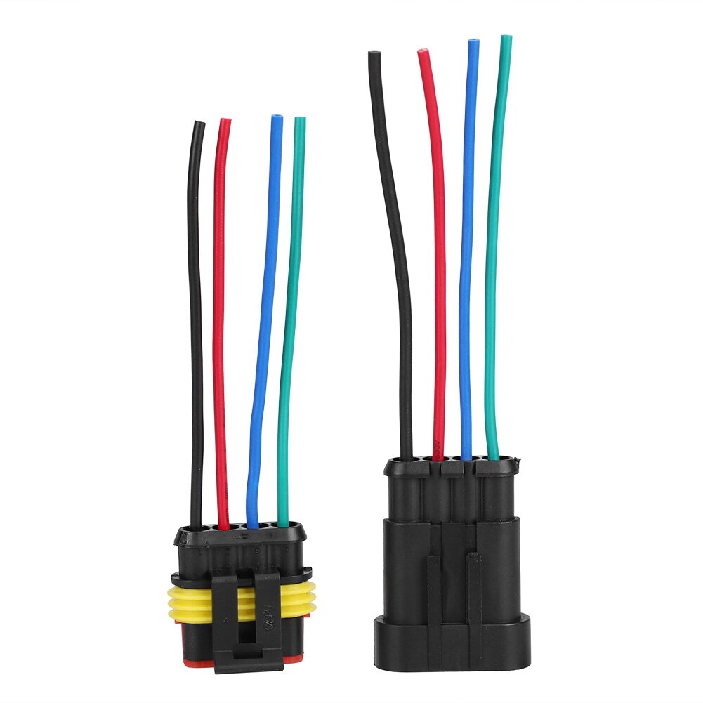 4-контактный водонепроницаемый автомобильный электрический разъем для проводов, автомобильный прочный и прочный разъем для жгута электропроводки