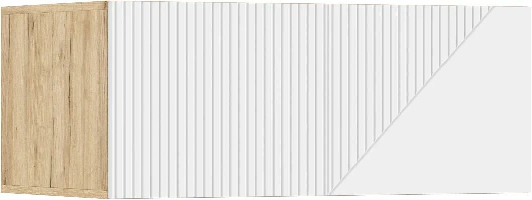 Антресоль к шкафу Ирис (900) (Браш Вайт, Дуб Крафт) МИФ