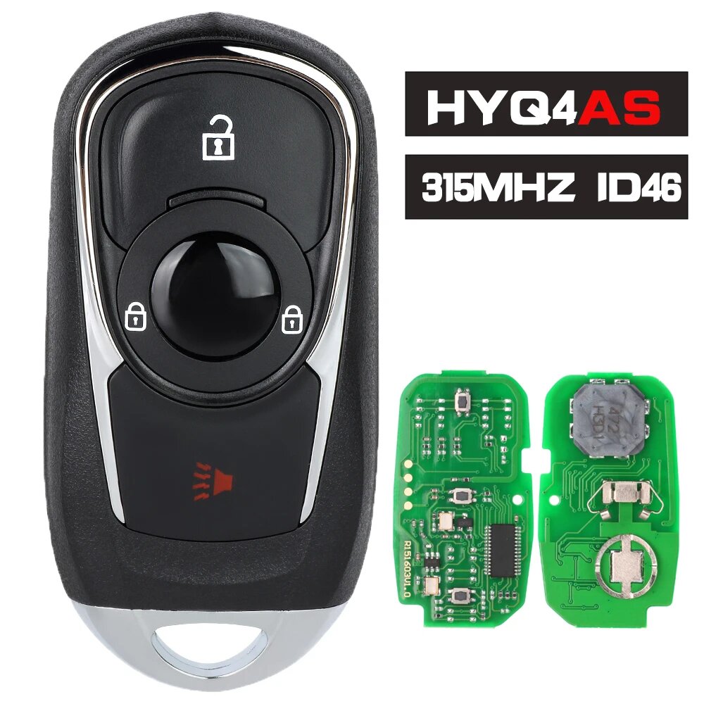 KEYECU FCCID: HYQ4ES / HYQ4AS умный дистанционный ключ 3/4/5B 315 МГц/433 МГц Fob для Buick Regal анклава Encore GX Lacros 2021 2022 2023 Model G-315MHz, 1PC KEY