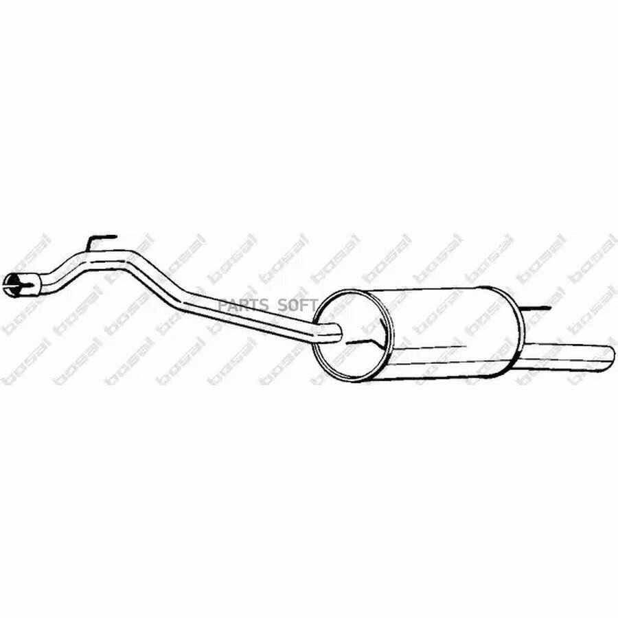 Глушитель VW T4 задняя часть BOSAL от официального дистрибьютора, BOSAL, артикул 283459