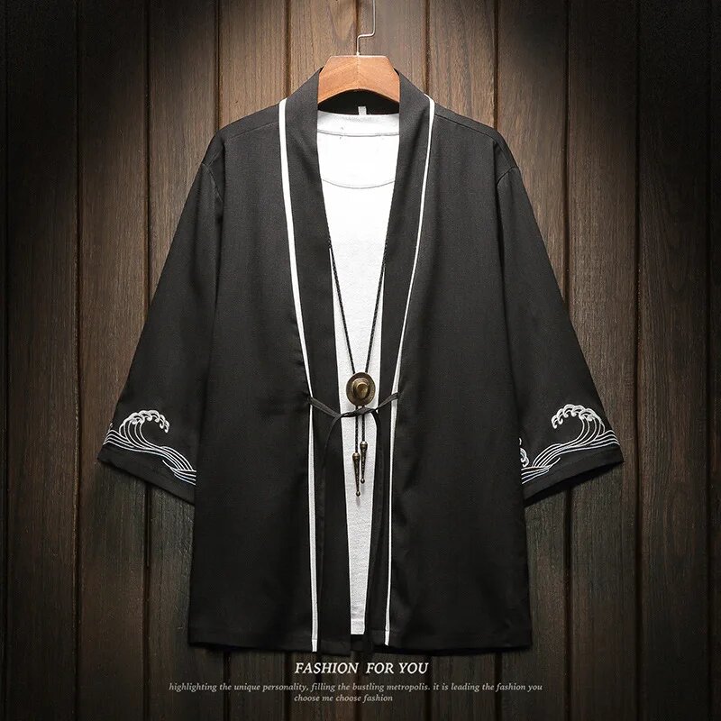 Мужское кимоно из хлопка CEARPION Черный, М, Kimono Style 6