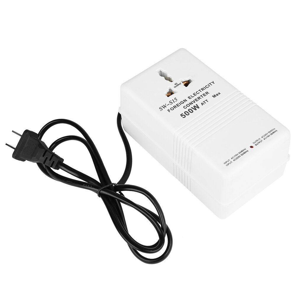 Повышающий и понижающий трансформатор напряжения SW S15 500 Вт (от до и до).