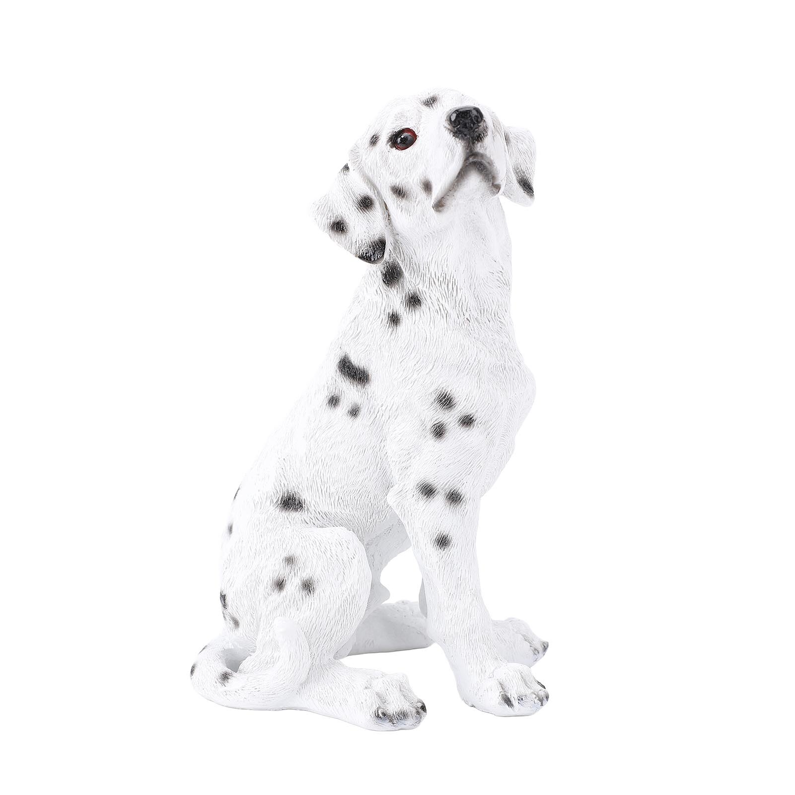 Статуэтка собаки из смолы, симпатичная, водостойкая, не выцветает, реалистичная, настольная, декоративная фигурка для дома и улицы, пятнистая собака.