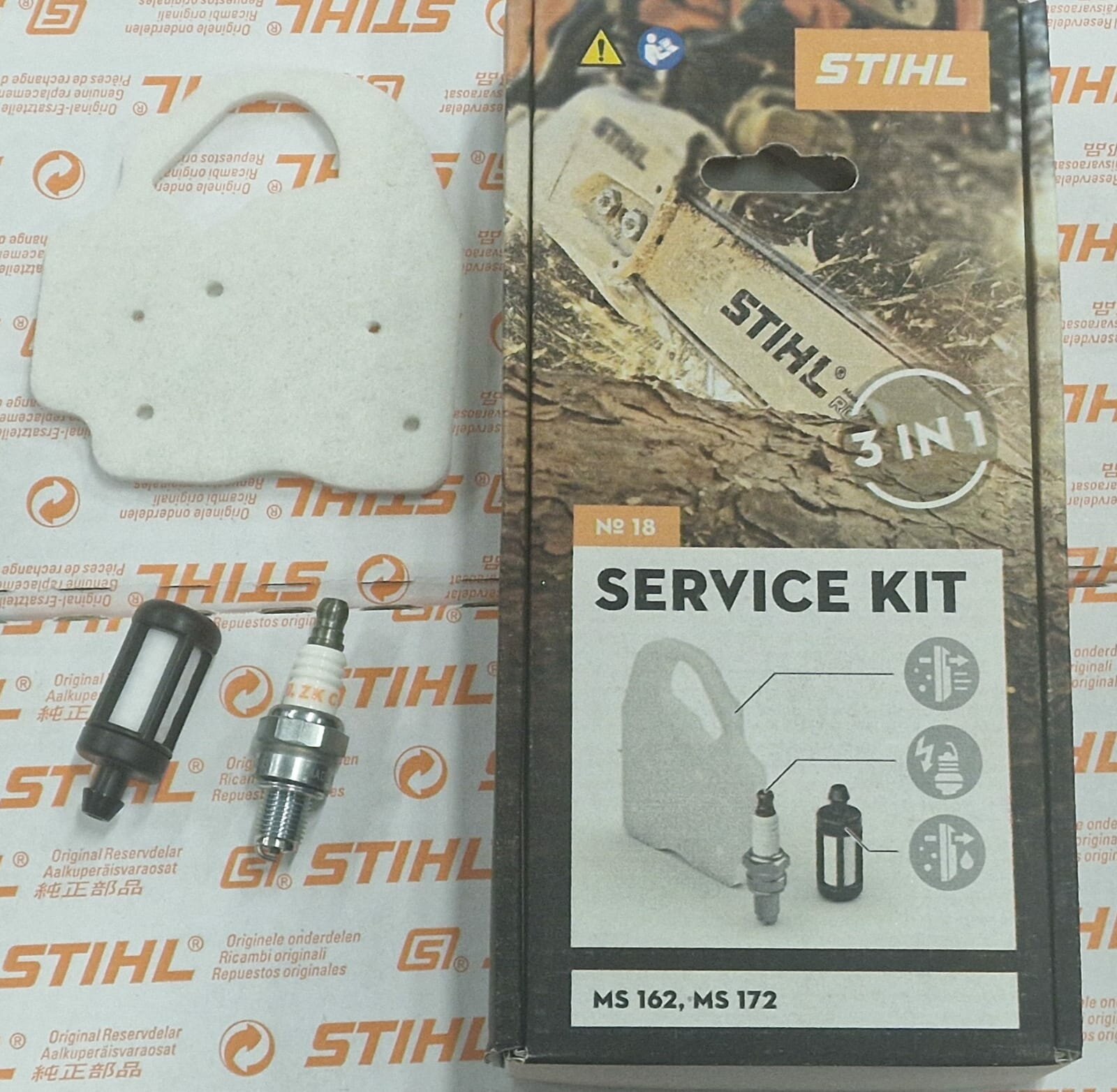 Сервисный комплект Stihl №18 для бензопил MS 162, MS 172 арт 11480074100