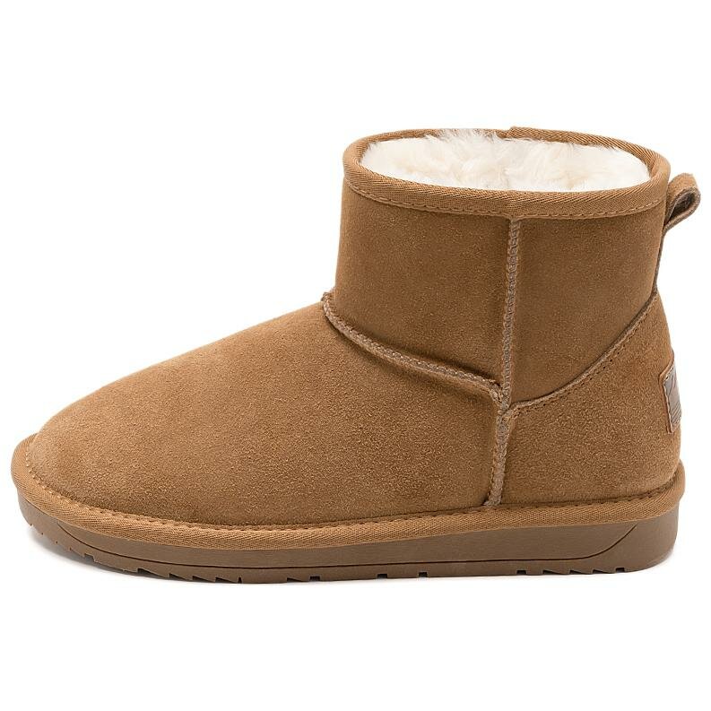 Зимние сапоги унисекс AGSDON короткие утеплённые, milk tea, 37 EU