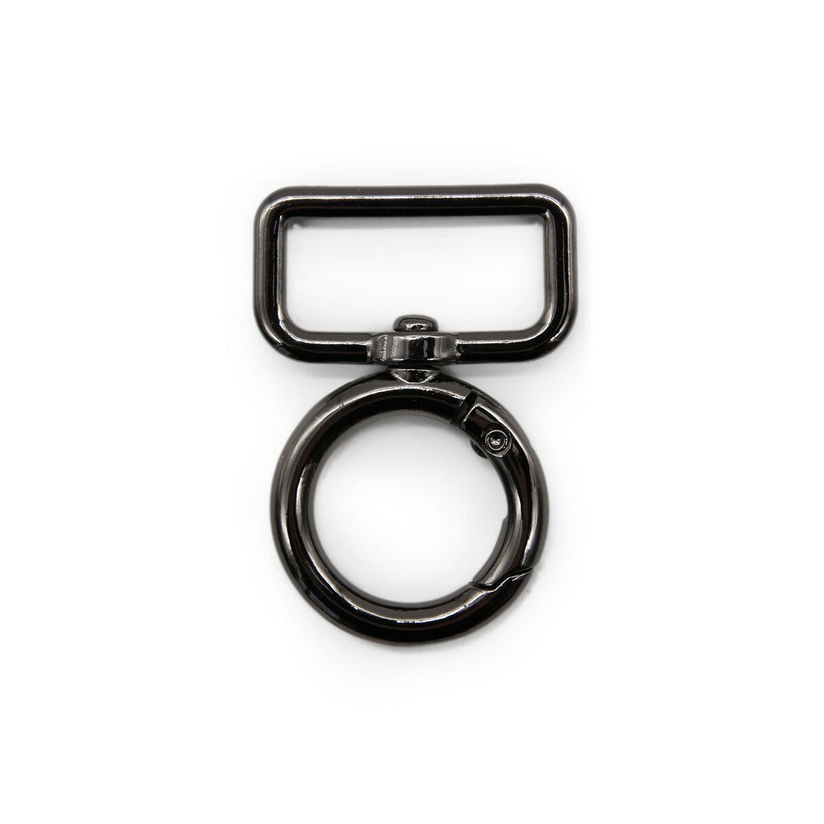 Карабин для сумки металлический 25 мм, цвет черный никель, 4 штуки, Айрис