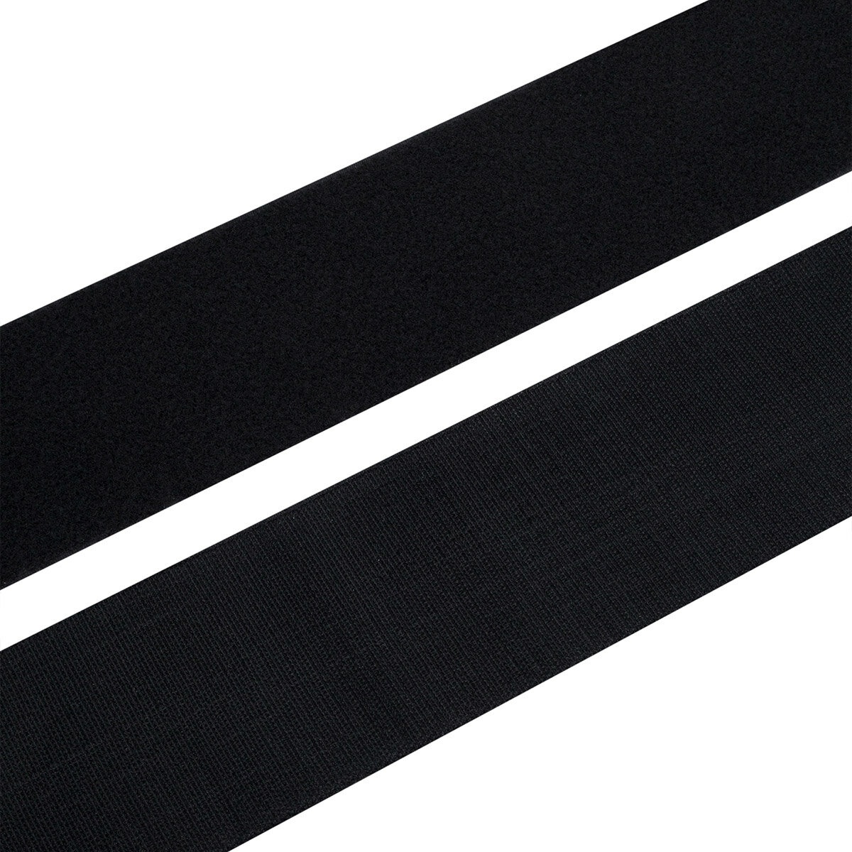 Лента контактная клеевая кач. В (30% нейлон, 70% полиэстер) 100мм*25м (черный), 25 м