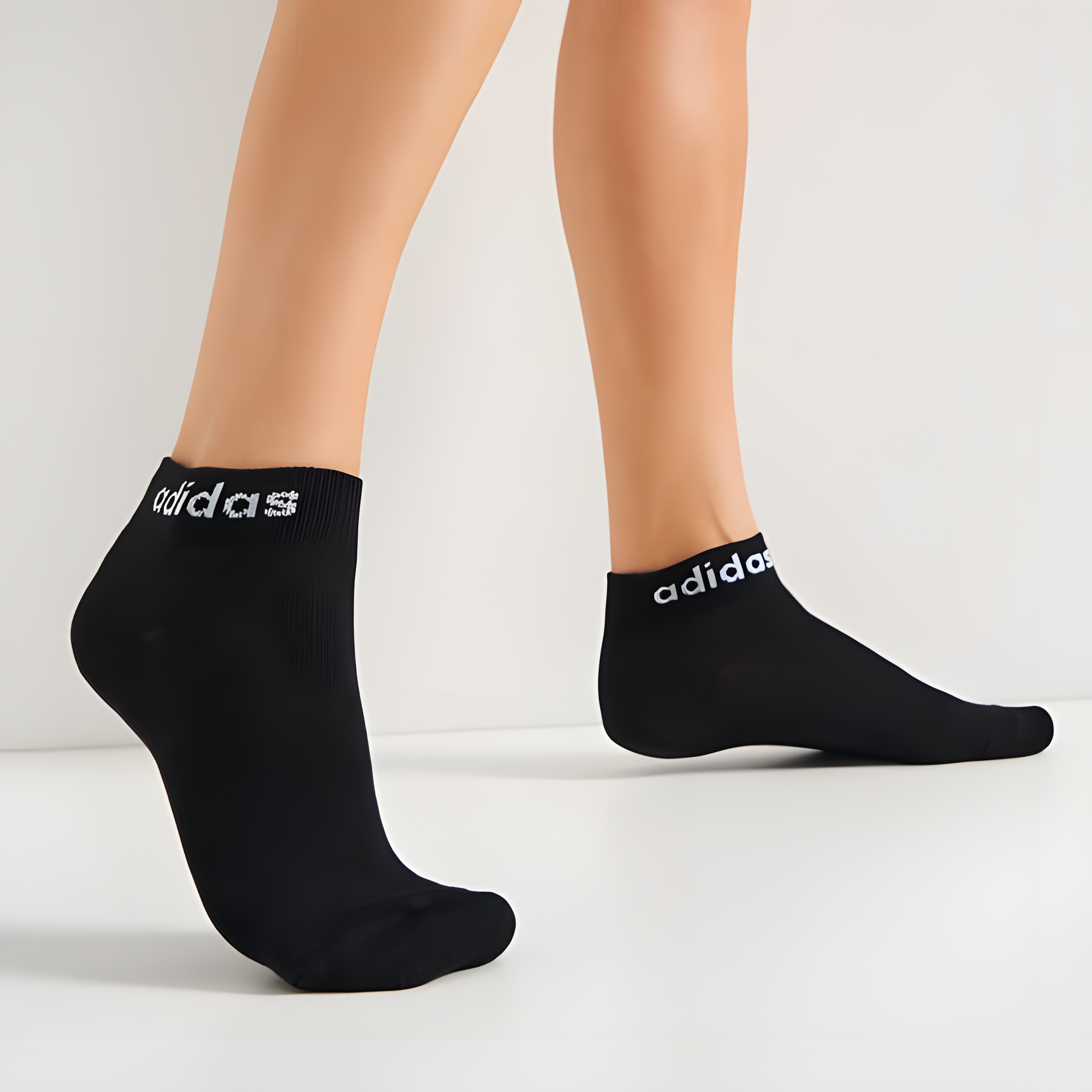 Носки adidas Think Linear Ankle, комплект, 3 пары, размер S, черный — фото 1