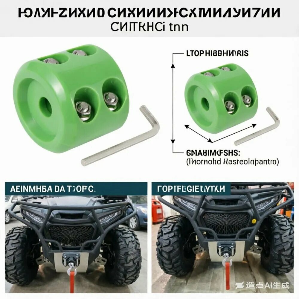 Стопор крюка лебедки для деталей модификации автомобиля (зеленый)