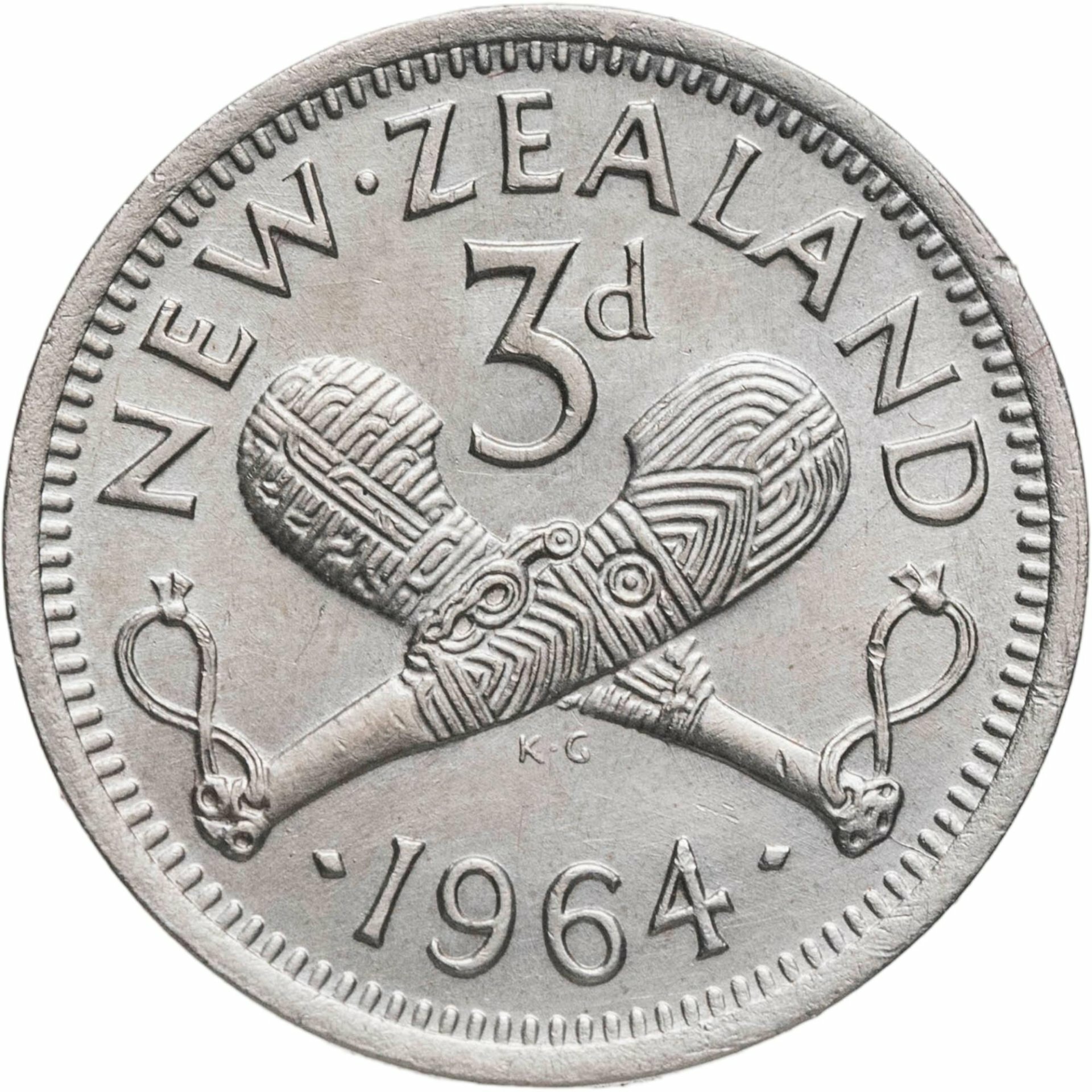 Новая Зеландия 3 пенса (pence) 1964