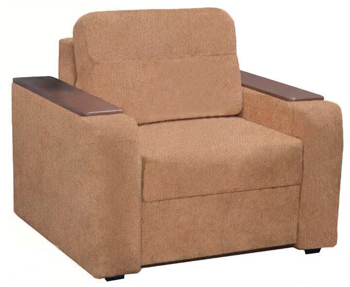 Кресло-кровать Брюссель (Сан-Ремо) бежевый велюр, 108х94х95 см, с ящиком для белья