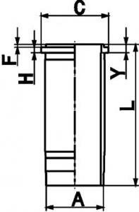Гильза d130.175 Kolbenschmidt 89399110 Volvo: 270950 270950-9 478140 478149 Volvo B 12. Volvo F 12
