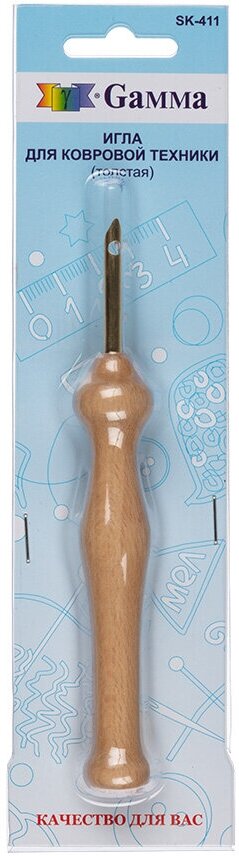 Gamma SK-411 Игла для ковровой техникидерево и сталь, 5 мм, в блистере, 1 шт