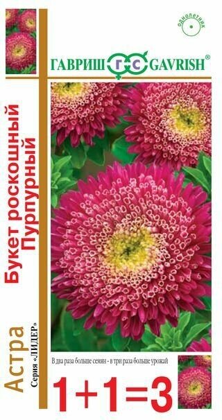 Астра Букет роскошный пурпурный0,5г. (серия 1+1) однол. (Гавриш)