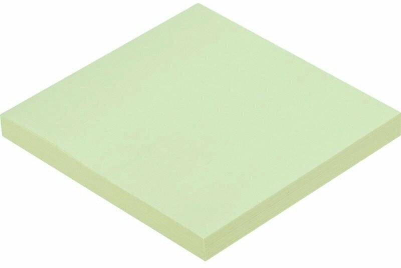 Стикеры Z-сложения Attache 76х76 мм пастельные салатовые для диспенсера 1 блок 100 листов, 1141105