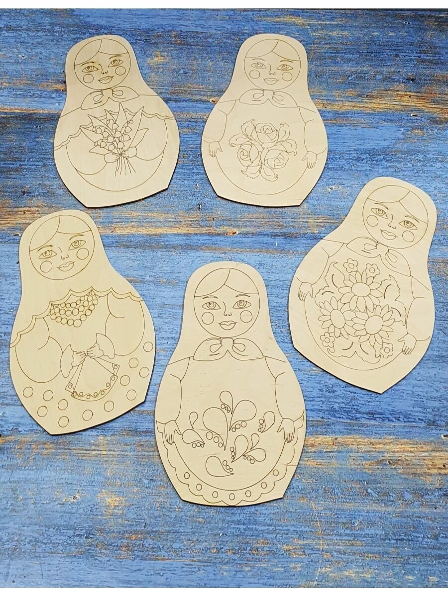 Деревянные заготовки декупаж Матрешка