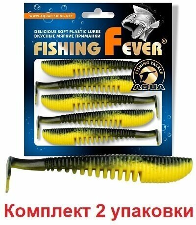 Риппер AQUA FishingFever COMB, длина - 7,0cm, вес - 3,0g, упаковка 5 шт, цвет 061 (желто-черный), 1 упаковка.