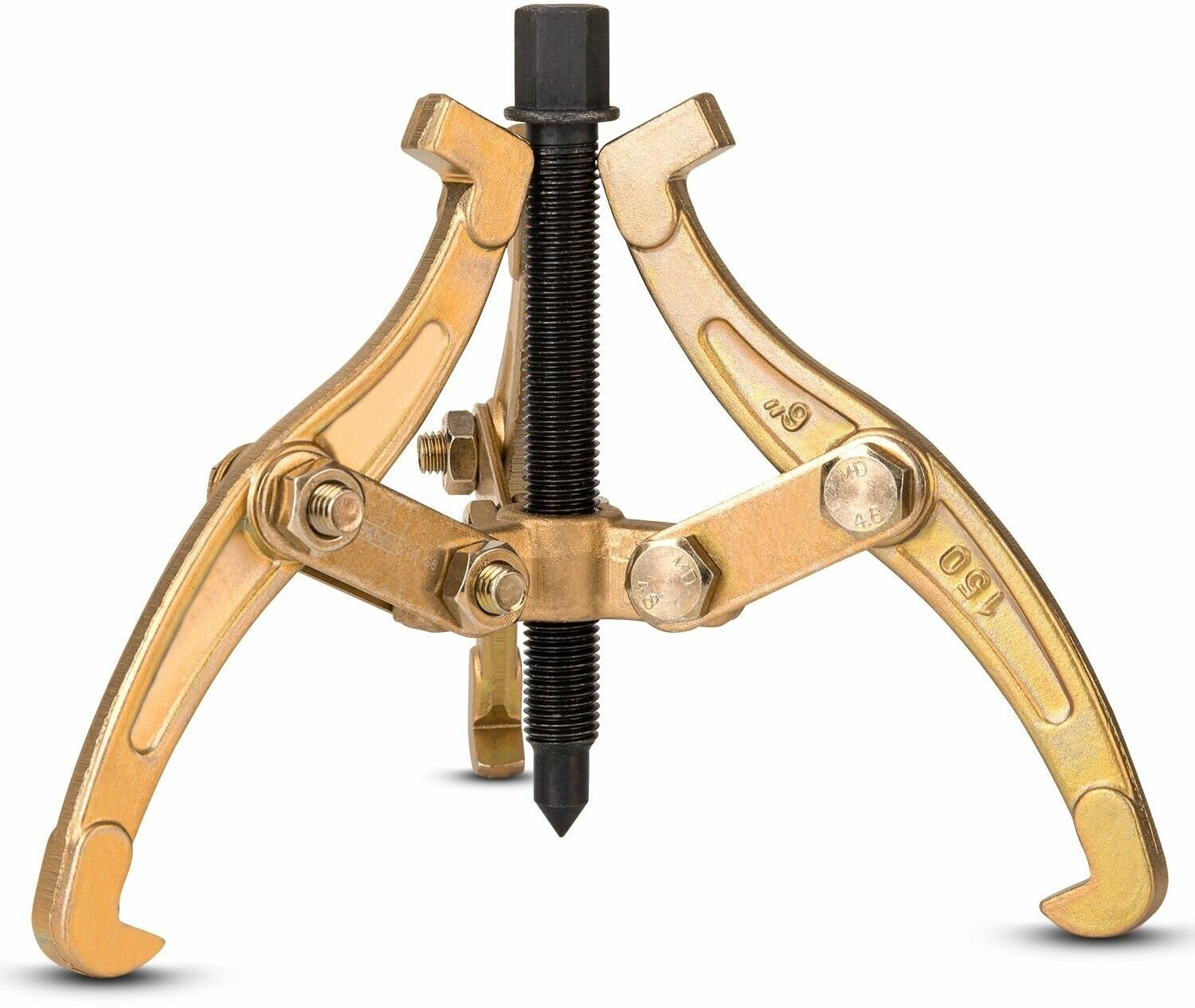 Съемник подшипников трехзахватный Deli DL-S6 (рабочий ход болта 150мм, внешний диаметр 20-100мм, внутренний диаметр 45-135мм, сталь 45)