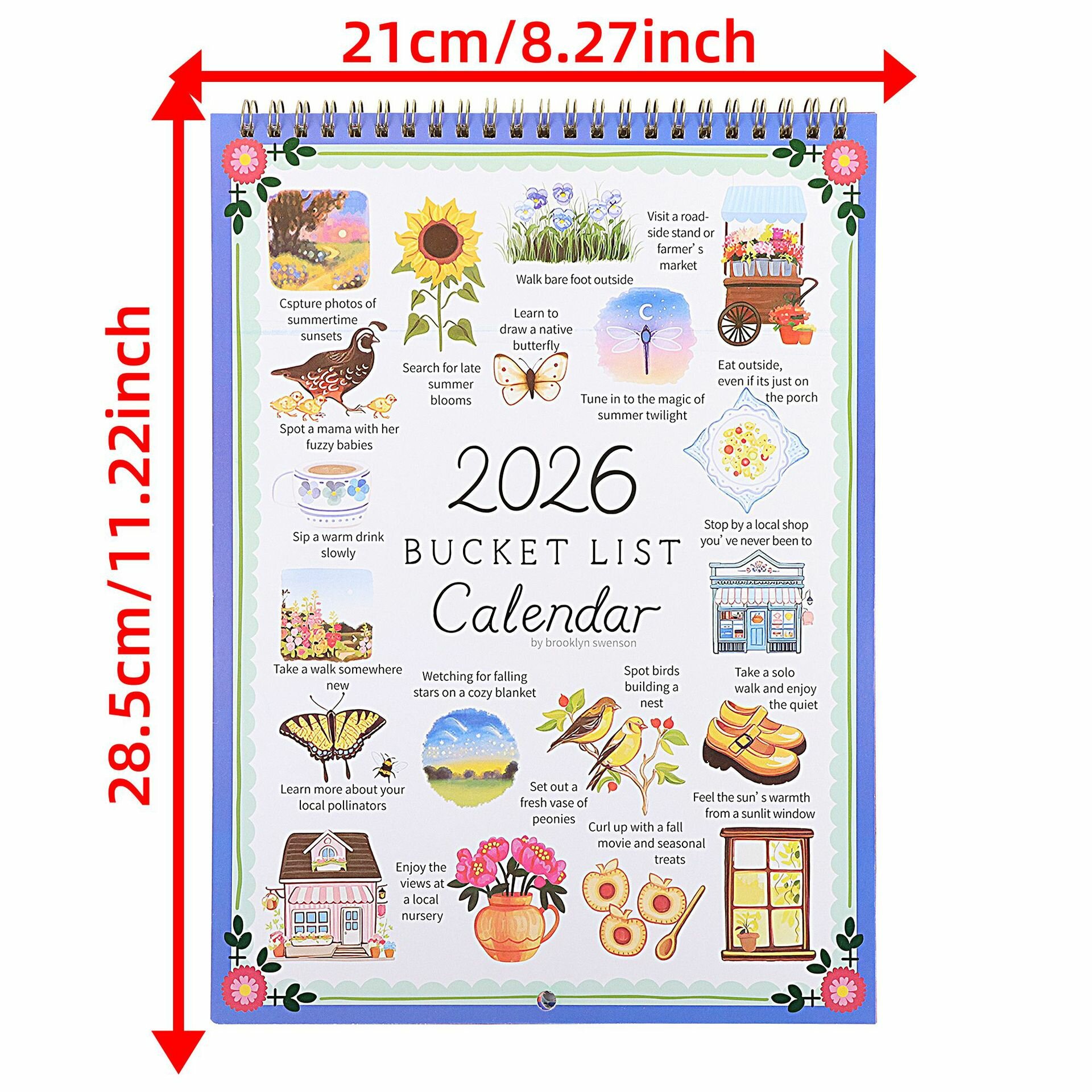 Календарь настенный 2026 года - простой настольный календарь, 12 месяцев, печать на качественной бумаге