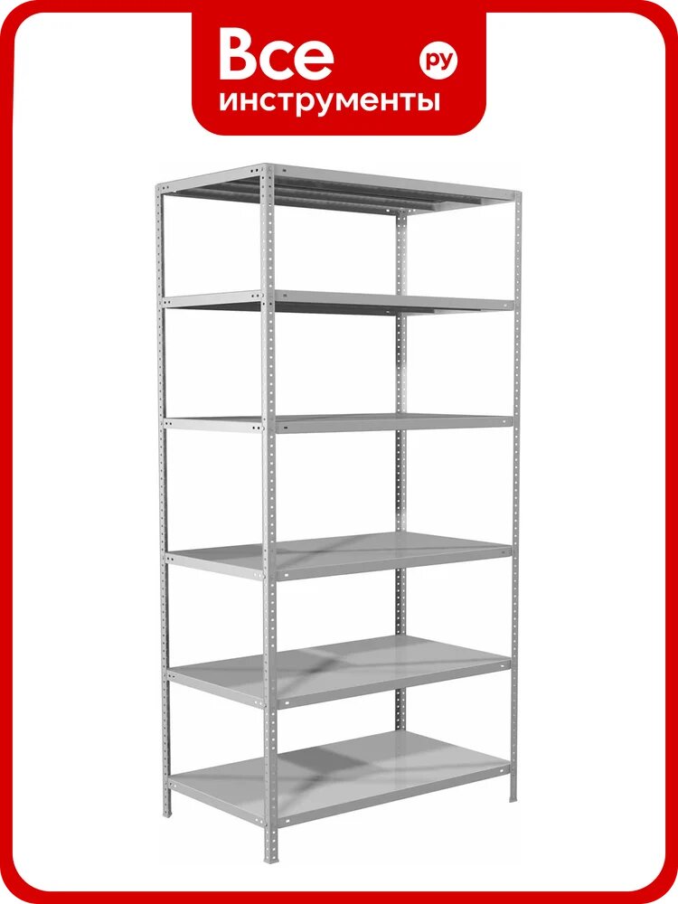 Стеллаж металлический BRABIX MS 220/30-6 (в2200Хш1000Хг300мм), 6 полок, 291373