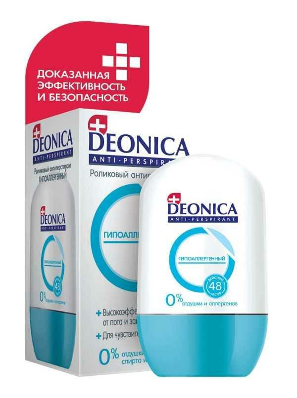 Антиперспирант Deonica роликовый, Гипоаллергенный, 50 мл