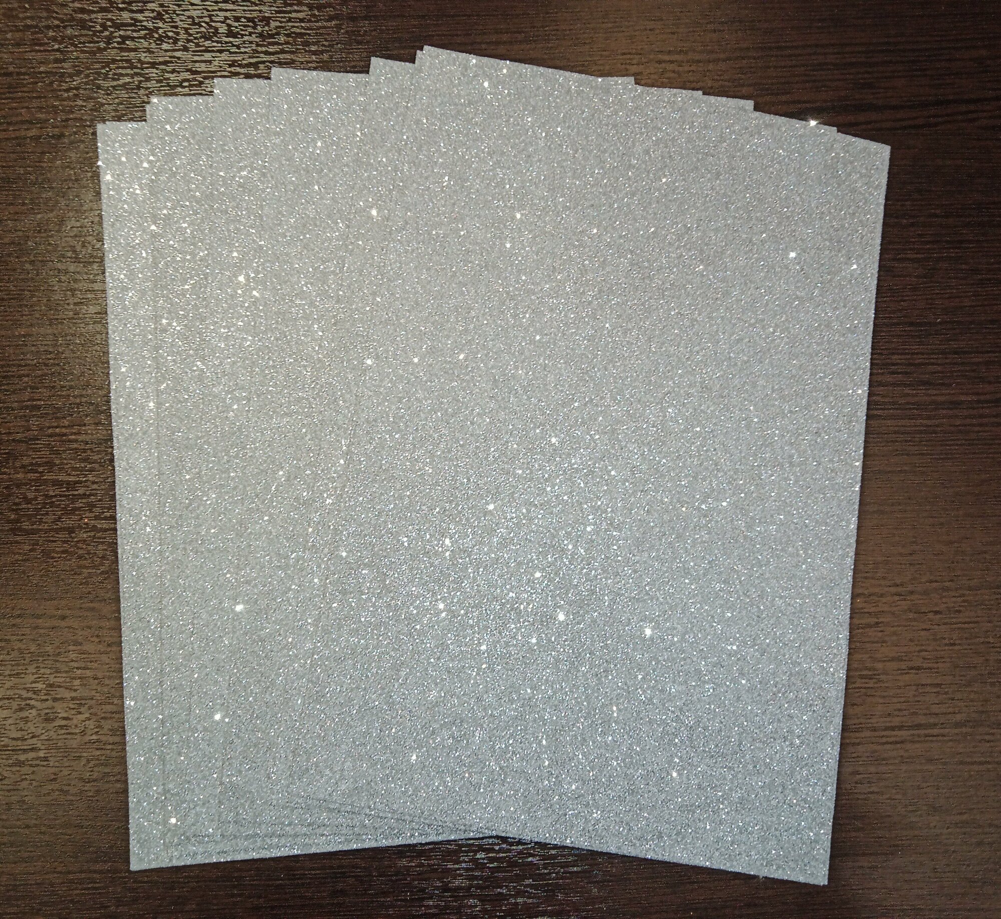 Фоамиран 20х30, 2мм, 10 листов, серебристый