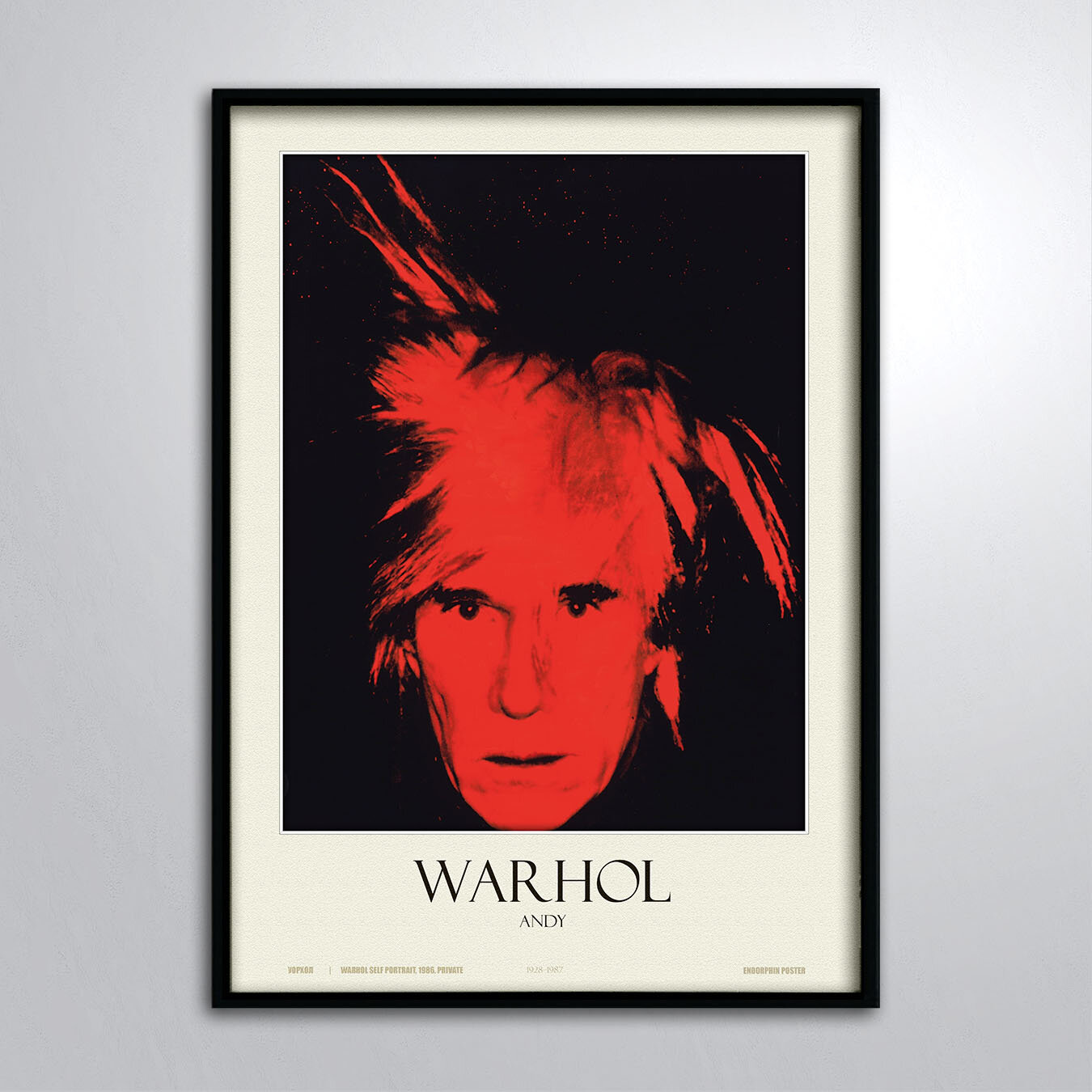 Постер без рамы/Картина на стену/Энди Уорхол Фото Warhol Self portrait, 1986, Private