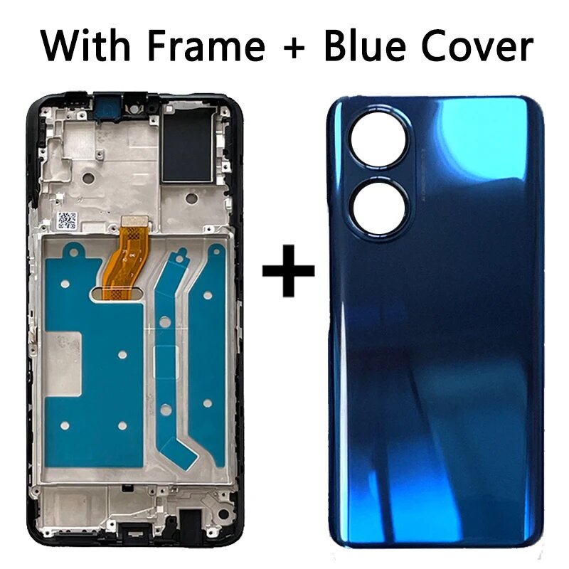 Новинка 6,74 дюйма для Huawei Honor X7 CMA-LX2, ЖК-дисплей, сенсорный экран, Frame Blue Cover