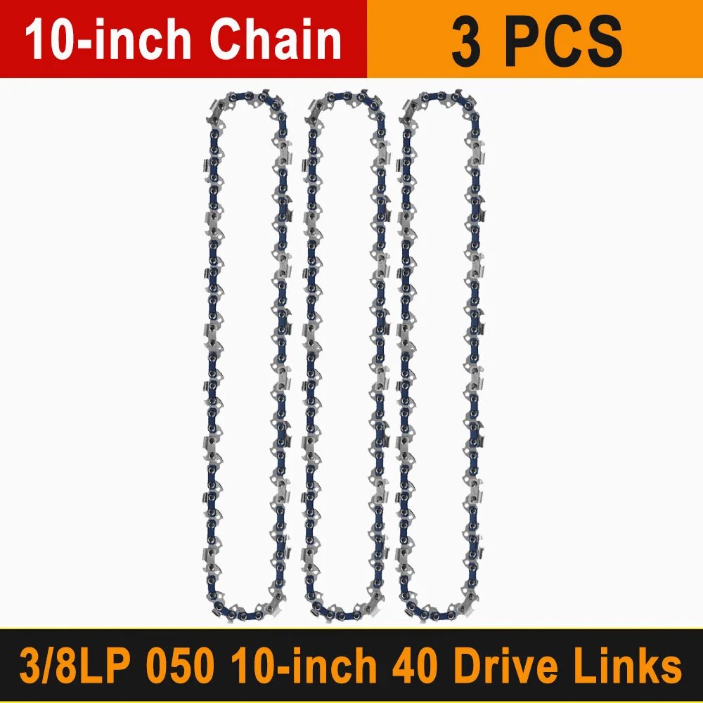 10-дюймовая электрическая пила 3/8 дюйма LP, 40 приводных звеньев, цепи для 3pcs 10-inch Chain
