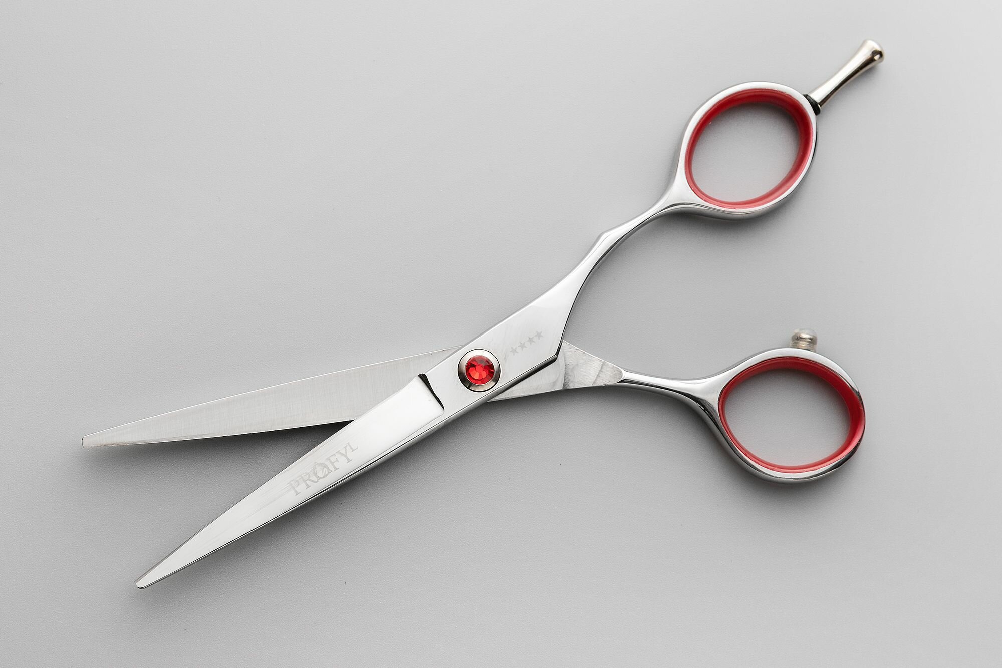 PROFYLAB (Profy-L) Ножницы парикмахерские прямые профессиональные 5.5" "Red Stone"