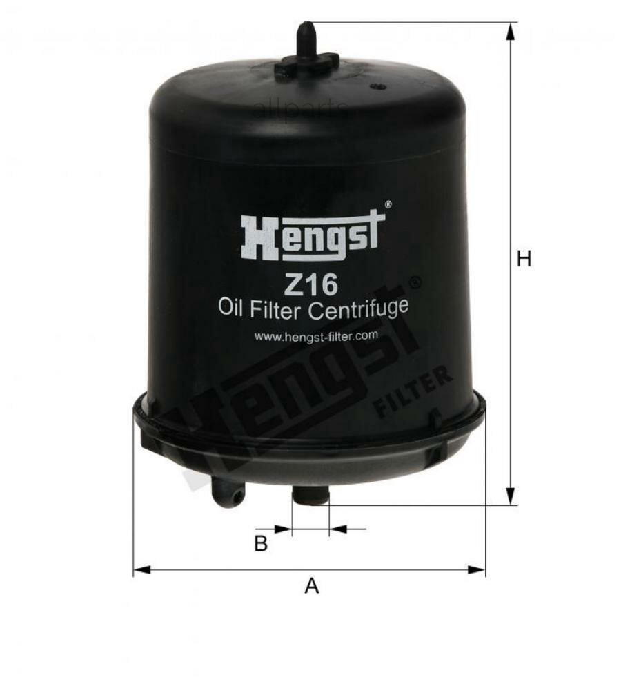HENGST FILTER Z16D183 фильтр масляный ! центрифуги \DAF CF85/XF95/XF105