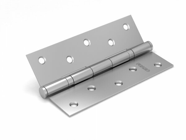 Комплект 2 шт. - Петля дверная стальная универсальная Fuaro 2BB 125x75x2,5 PN (перл. никель)