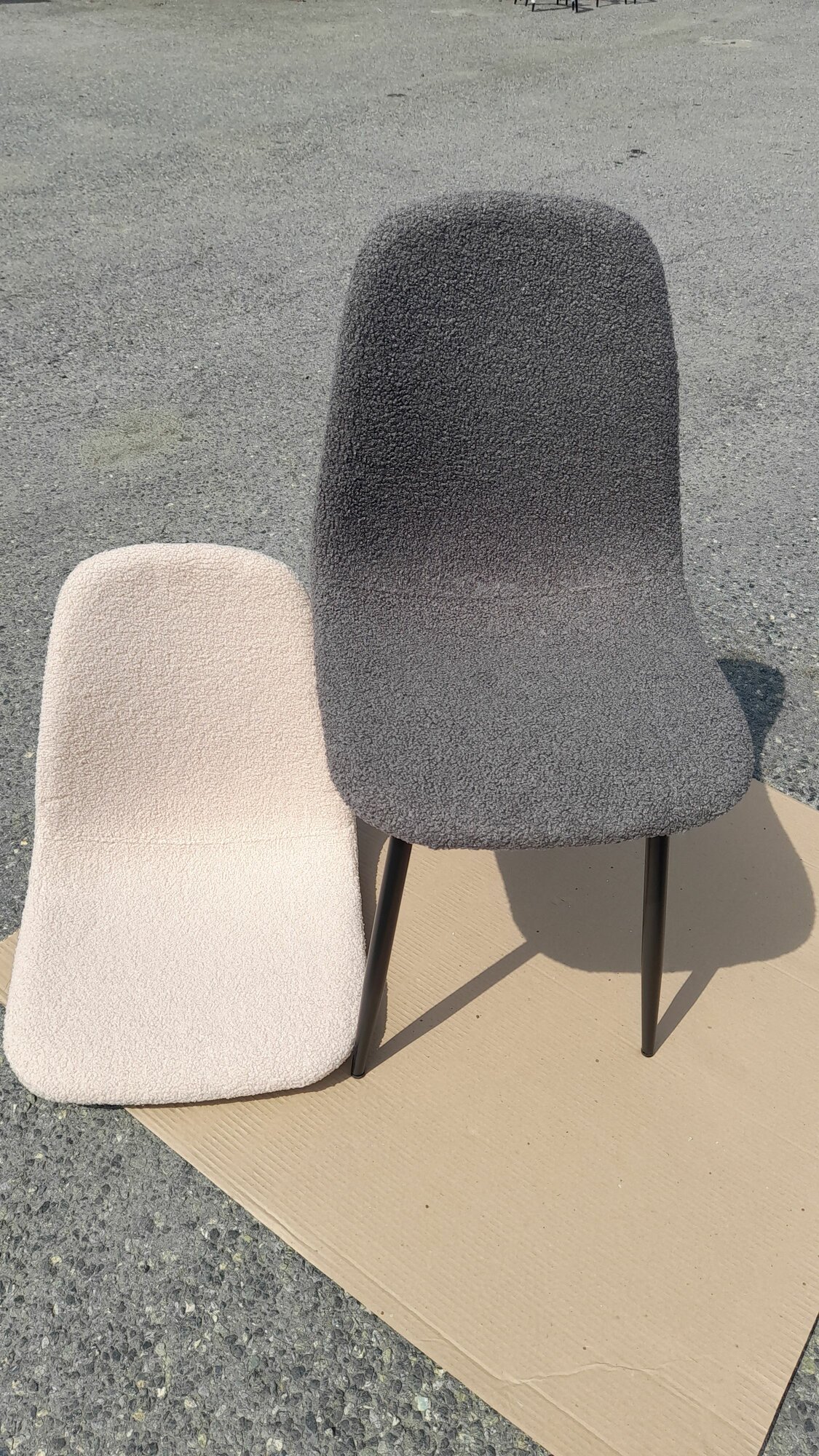 Стул La Room DC-2101, для кухни, металлический каркас, буклированная обивка, серый