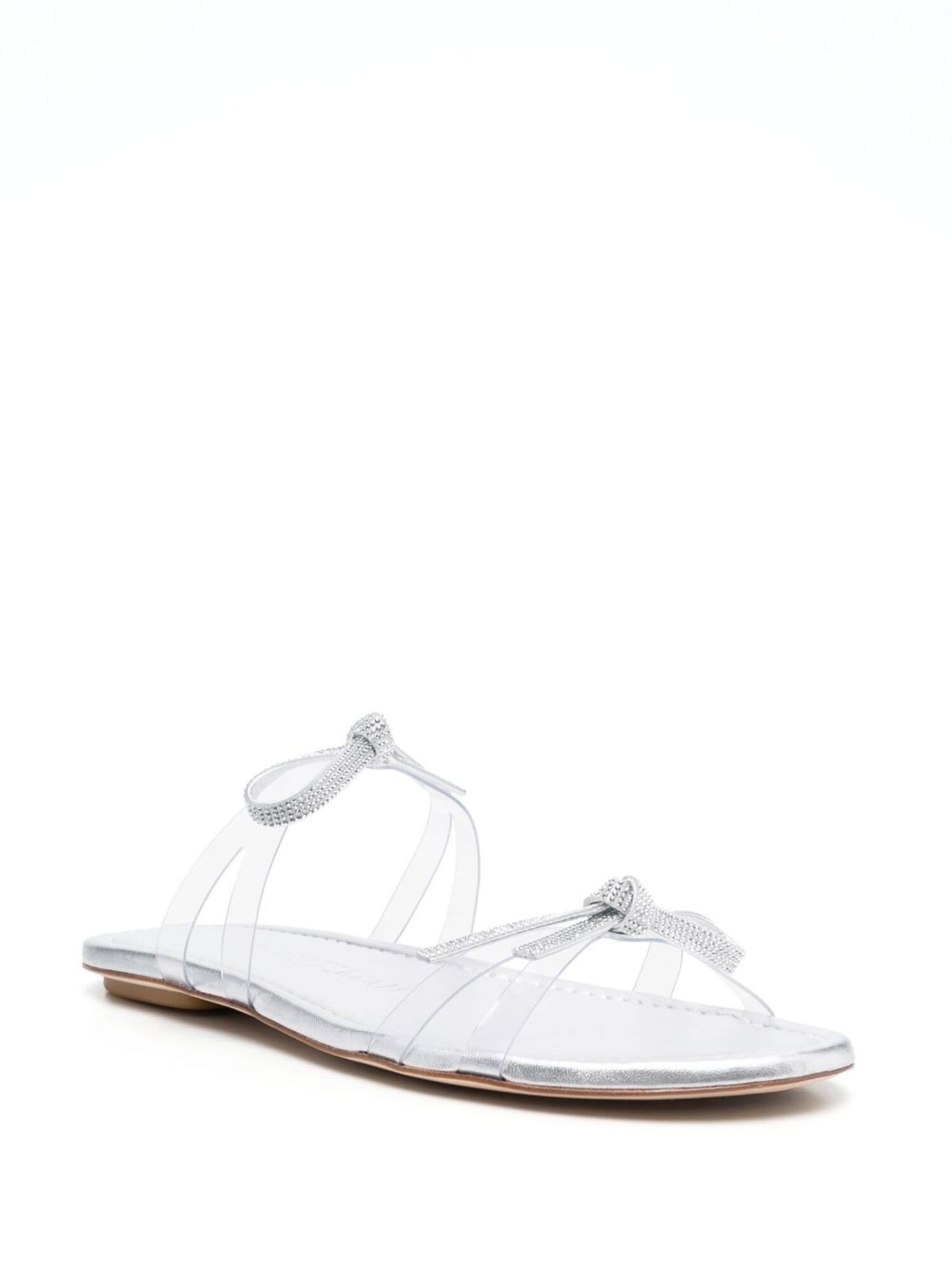 Шлёпанцы Stuart Weitzman SW Bow, размер 35.5, бежевый/белый — фото 1