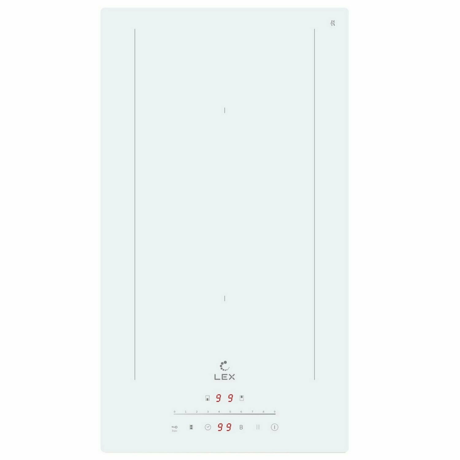 Индукционная панель LEX EVI 321A, стеклокерамика, таймер, блокировка управления, 2 комфорки