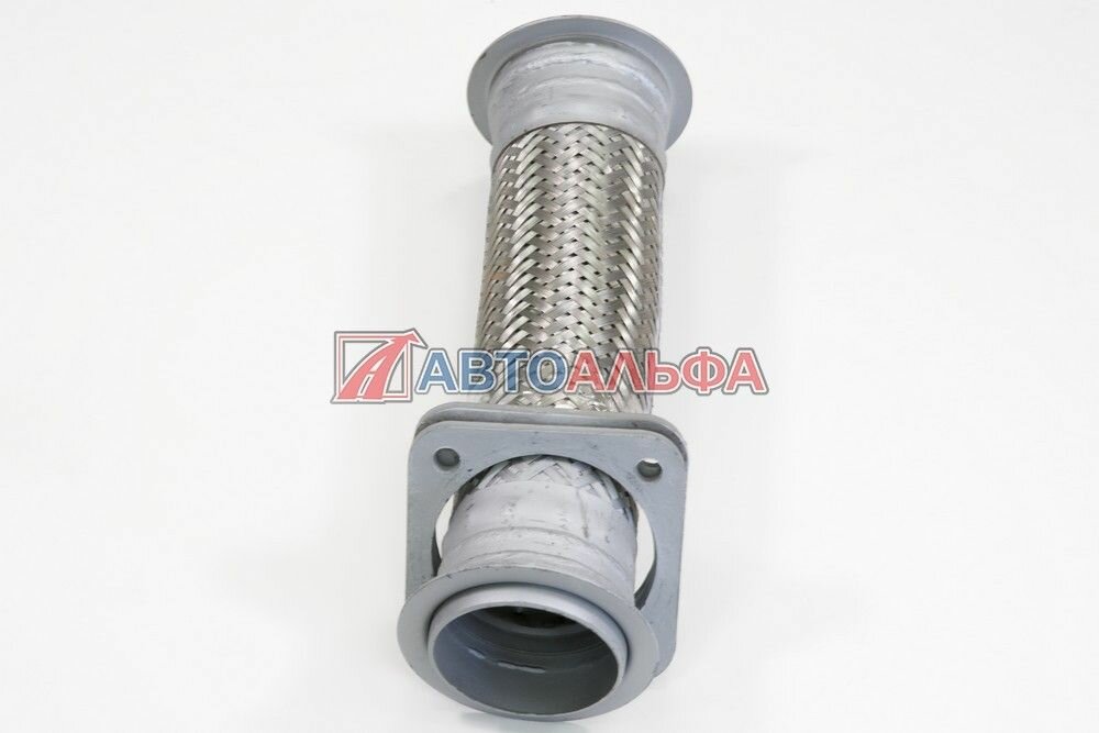 Металлорукав КАМАЗ Евро в сборе (54115-1203012-02-С-О) (сталь в оплетке, с фланцами)