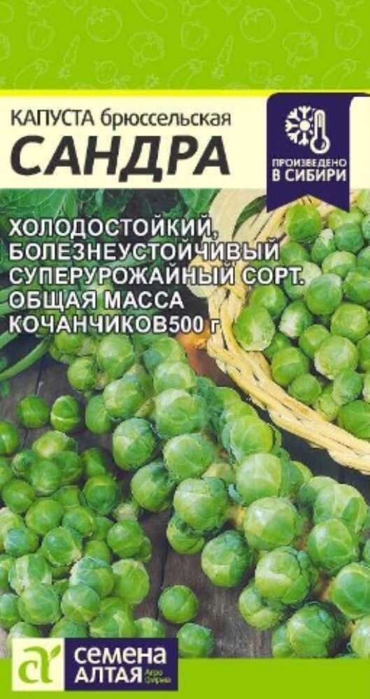 Семена Капуста брюссельская Сандра 0,5г (Семена Алтая)