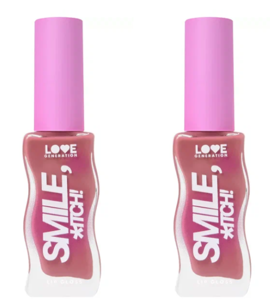 Блеск для губ Love Generation Smile, *itch! тон 02 холодный розовый, 10 мл, 2 шт
