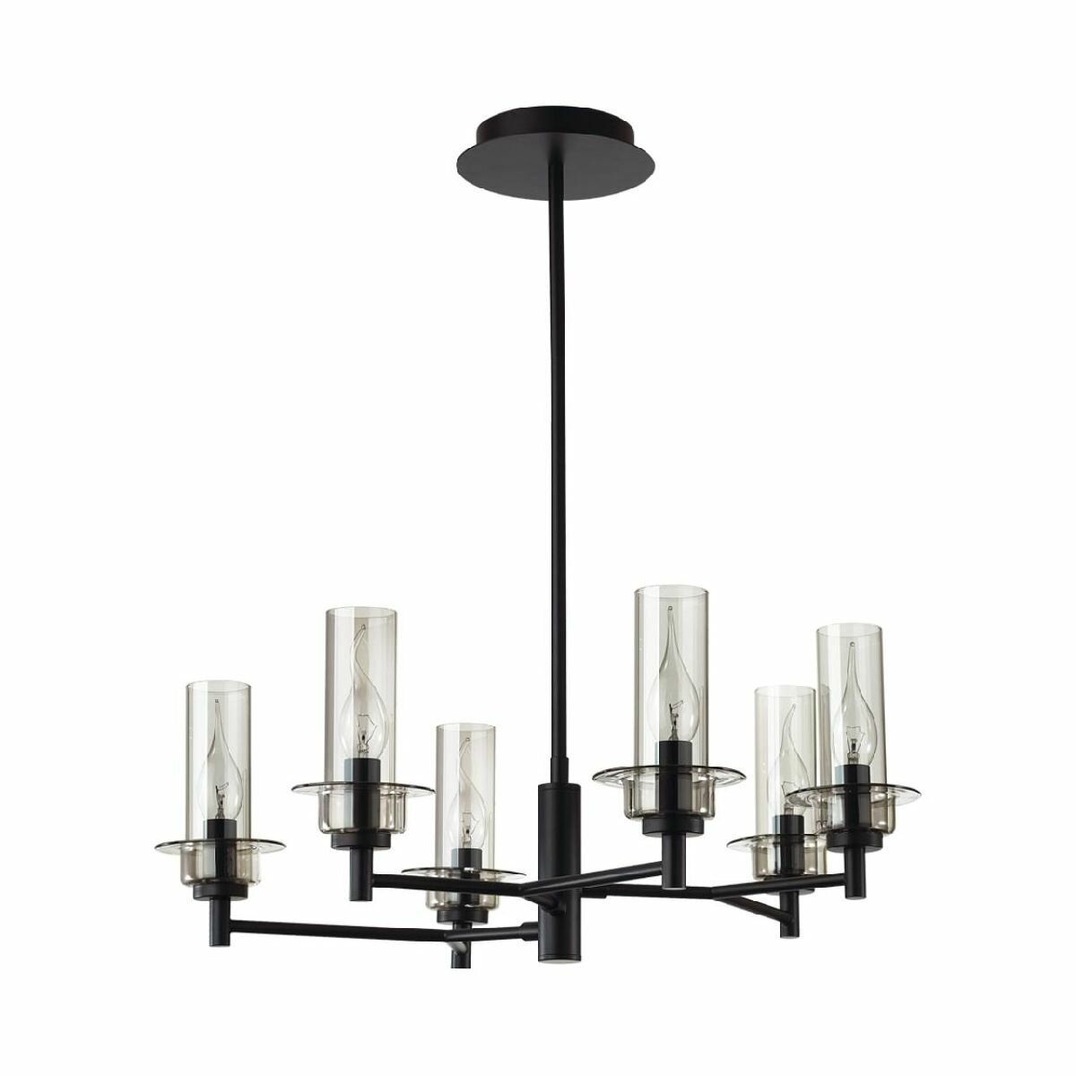 Люстра Lumion "Madonna" 6555/6C, E14, мощность 240 Вт, площадь освещения 12 м², черная