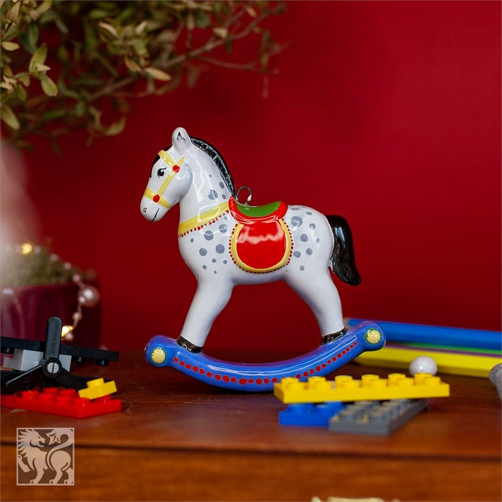 Лошадка качалка красное седло