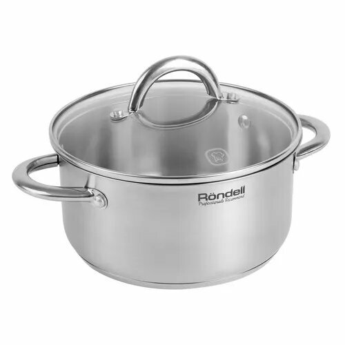 Кастрюля 4.8л Rondell Point RDS-1312, нержавеющая сталь, с крышкой
