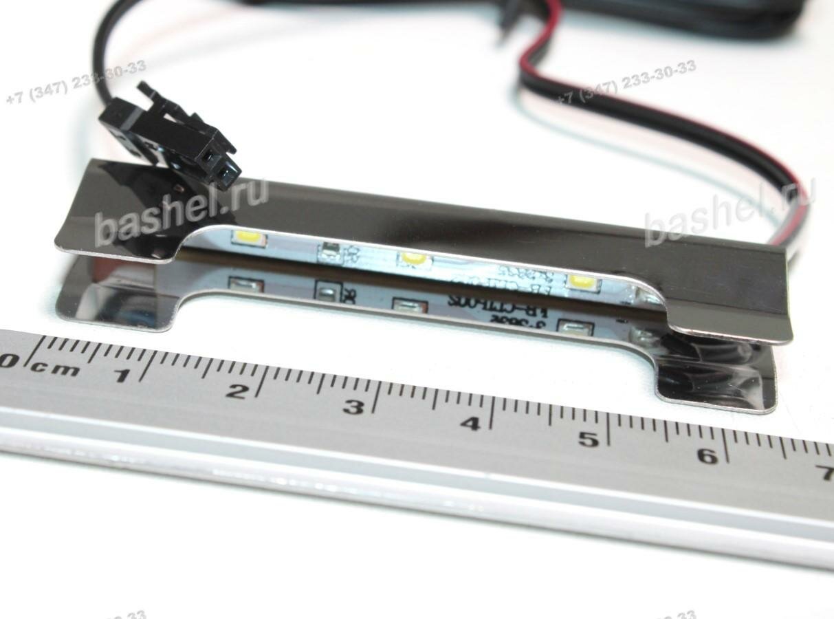 0.24W, 12V, 20Lm, 6000k, GLS-LED 20775 White, Светильник-клипса светодиодный, GLS, 66x15.5x10.4мм, нерж. сталь, шнур 1.5м