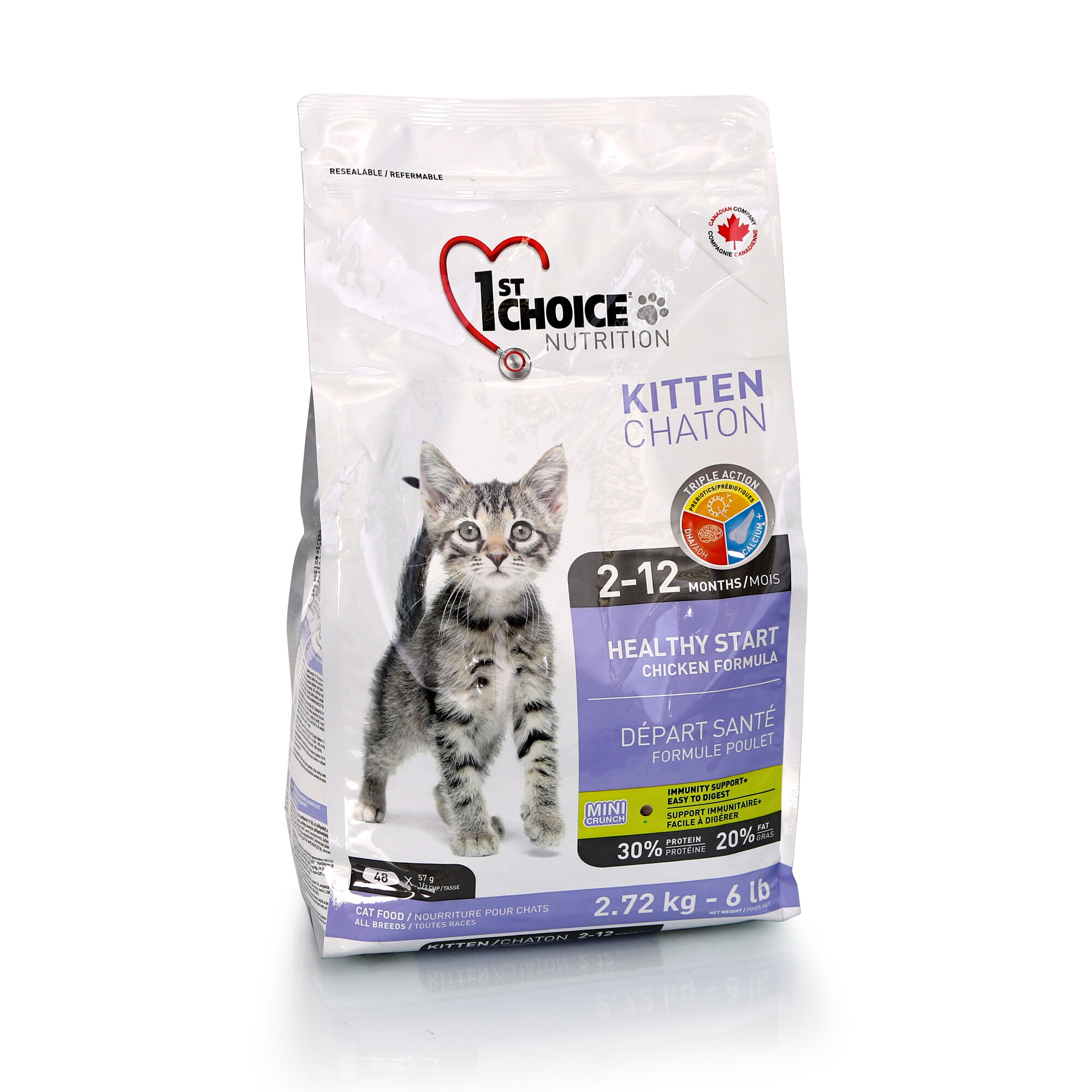 1st CHOICE корм для котят 2.72кг Здоровый старт, цыпленок