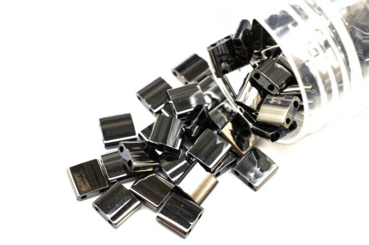 Бисер японский MIYUKI TILA #55036 Black Full Chrome, непрозрачный, 5 грамм