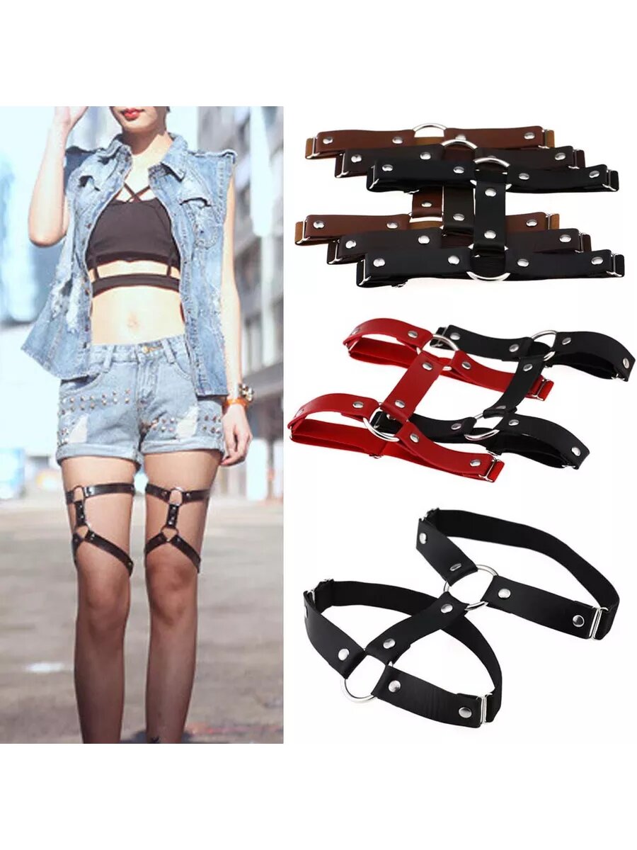 Кожаная портупея на ноги и бедра аксессуары