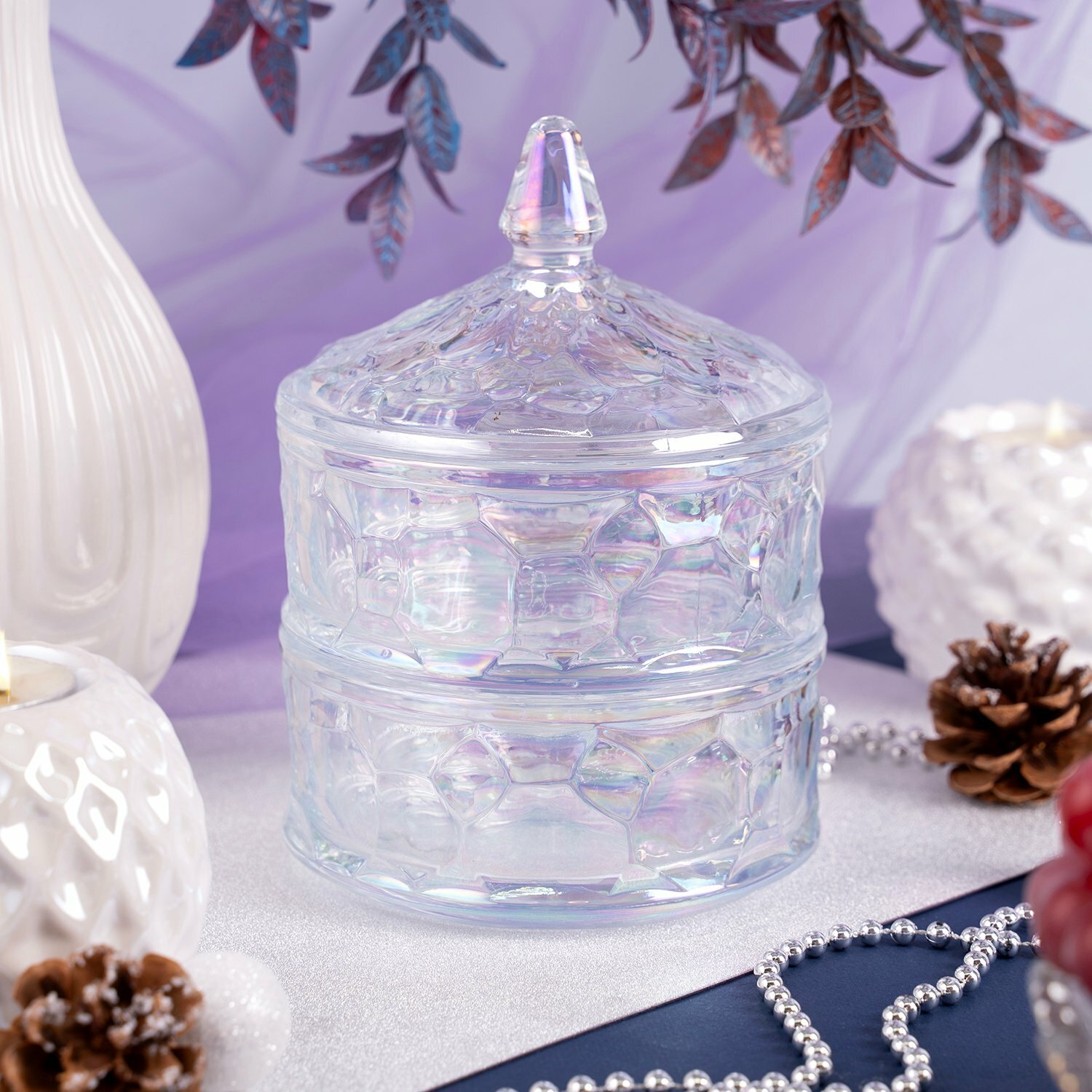 Набор конфетниц с крышкой, O'Kitchen, 2 шт, в ассортименте